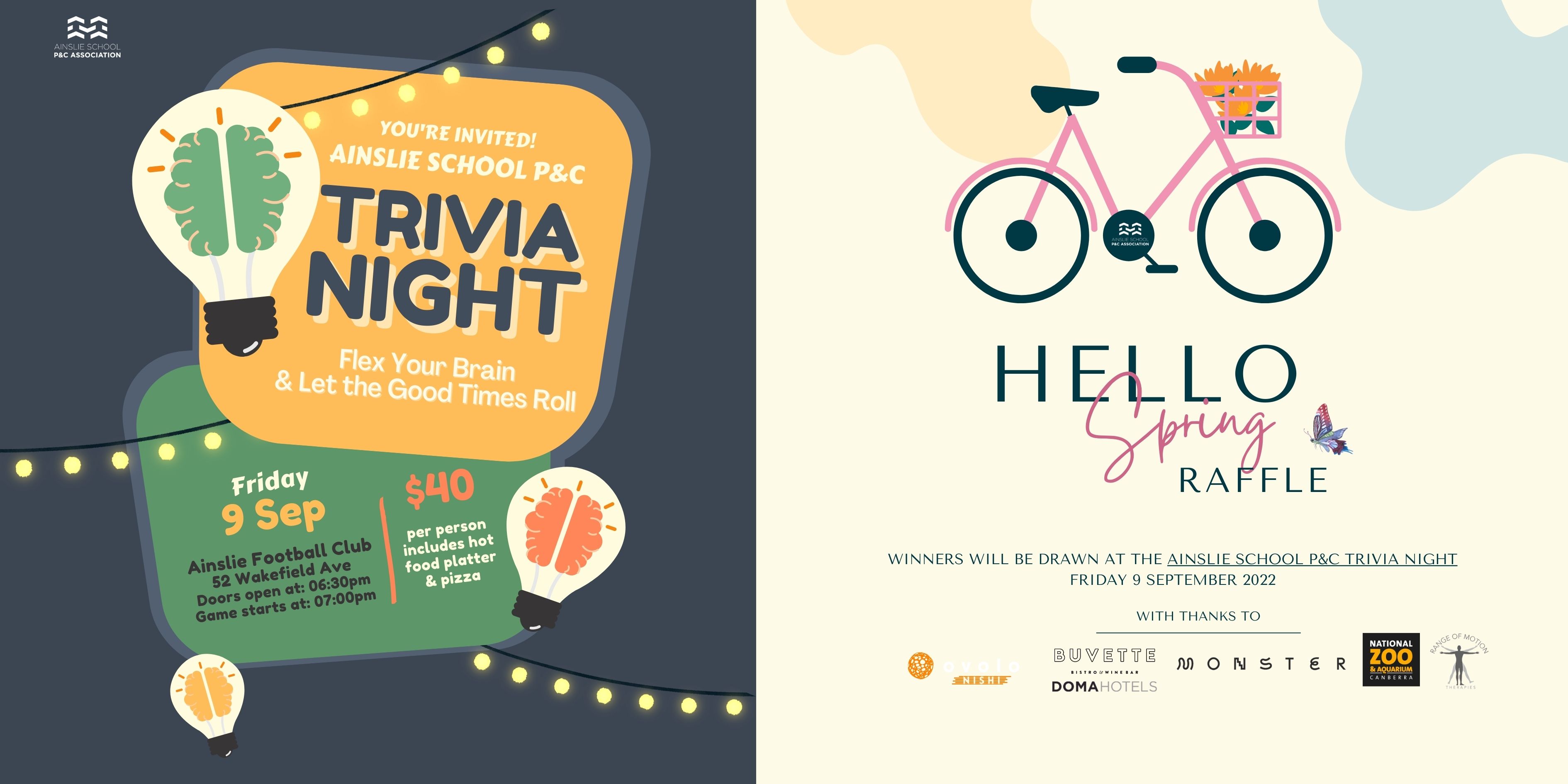 TICKETS! Ainslie P&C trivia night and raffle – Ainslie School Parents ...